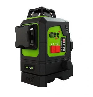 Imex LX3DG 3 x 360° Green Multiline Beam Laser Level – Total Station Pro